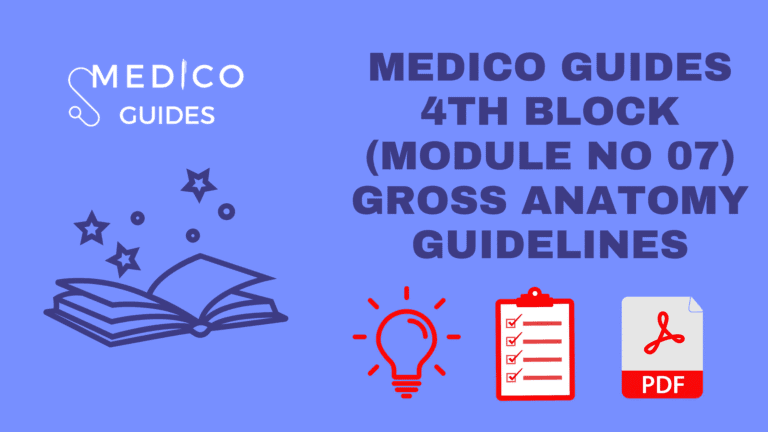 Medico Guides 4th Block (Module No 07) Gross Anatomy Guidelines ...